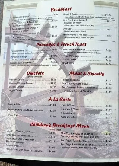 Watermill Restaurant Menu | Cave City, KY | Checkle