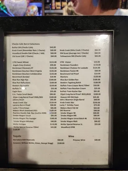 Check's Cafe Menu | Louisville, KY | Checkle