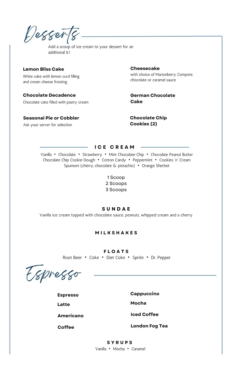 Fishing Rock Eatery & Lounge Menu - Updated October 2025