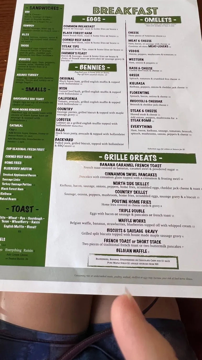 North Side Grille Menu - Updated October 2025