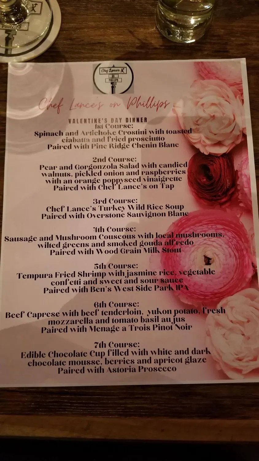 Chef Lance's on Phillips Menu - Updated October 2025