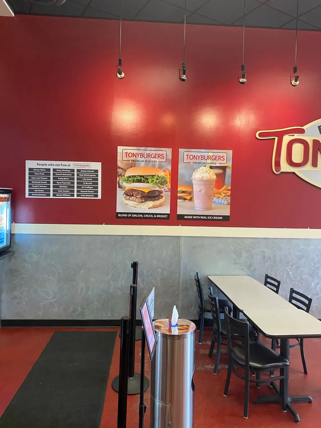 Tonyburgers - SLC Menu - Updated October 2025