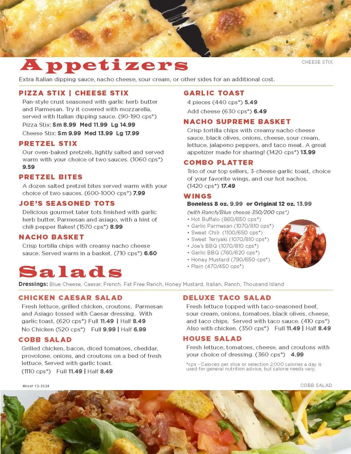 Happy Joe's Pizza & Ice Cream - Minot Menu - Updated October 2025