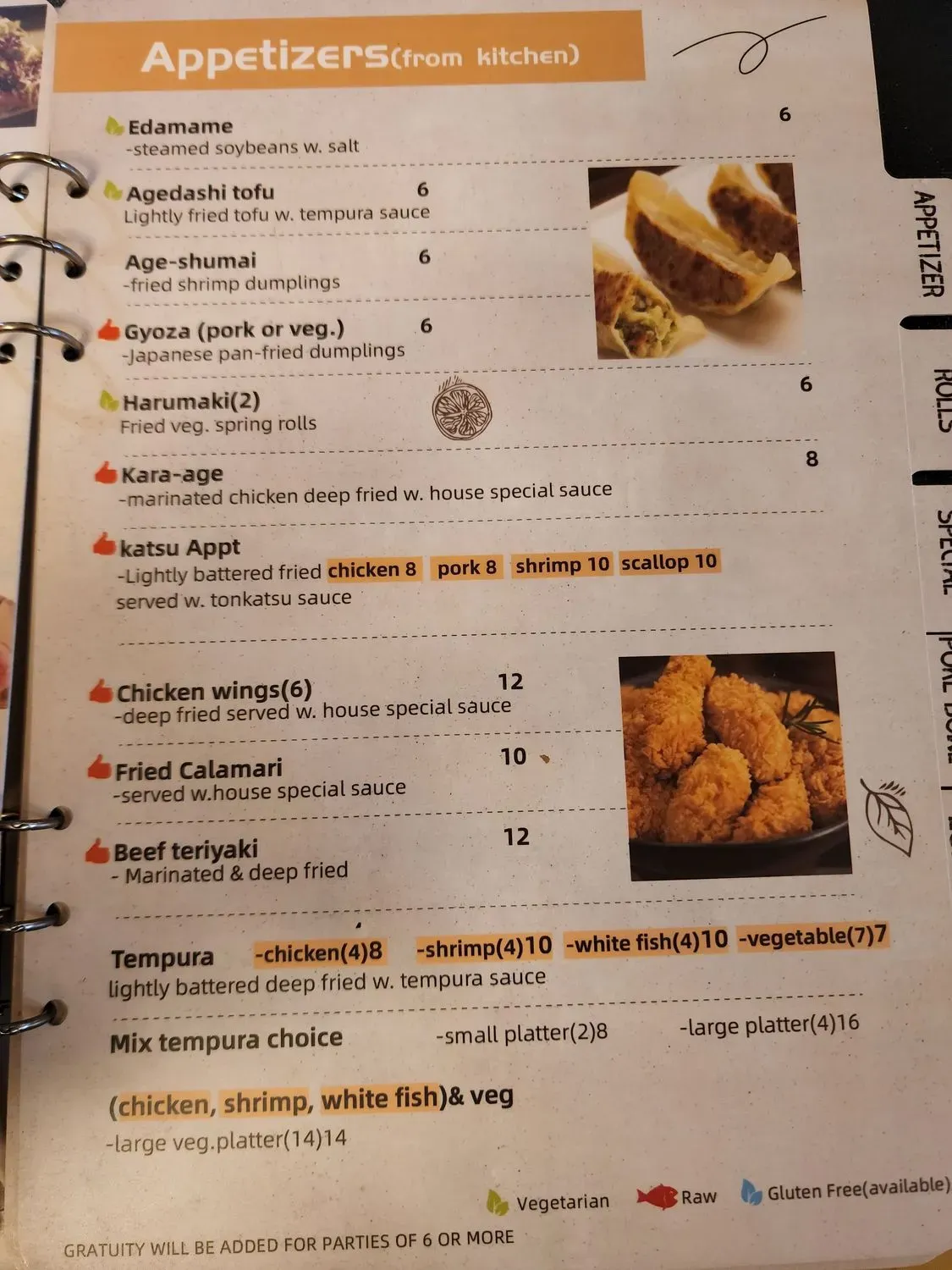 Watami Menu - Updated October 2025