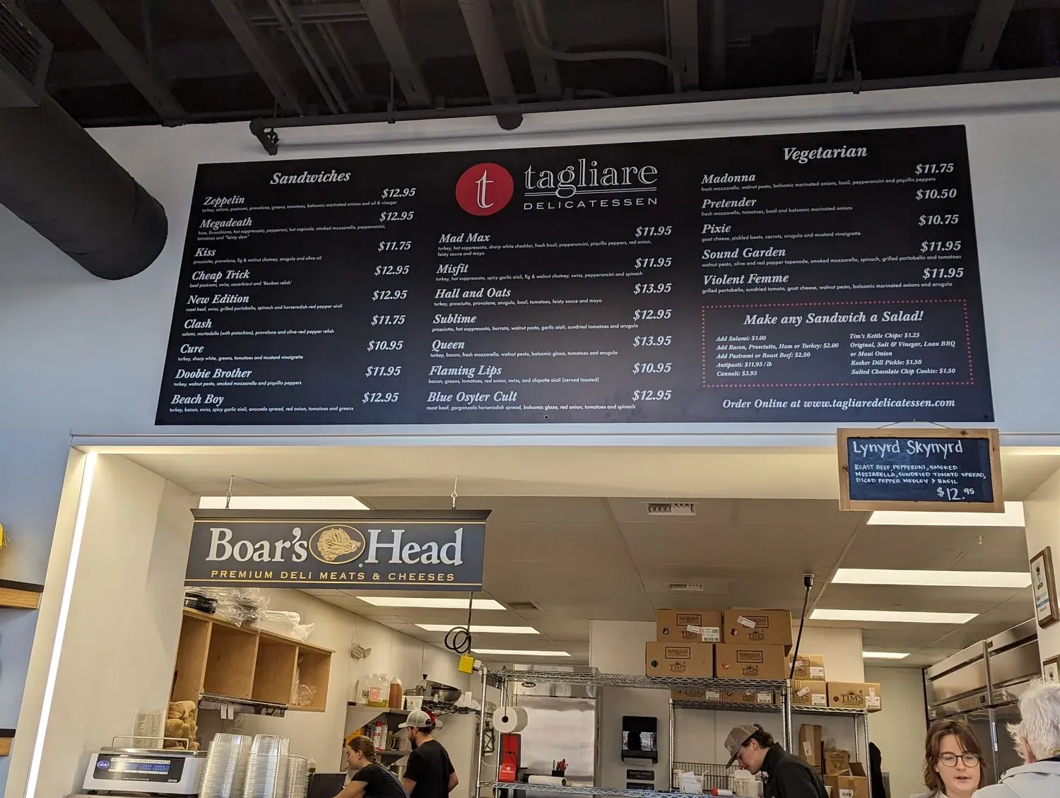 Tagliare Delicatessen Menu - Updated October 2025