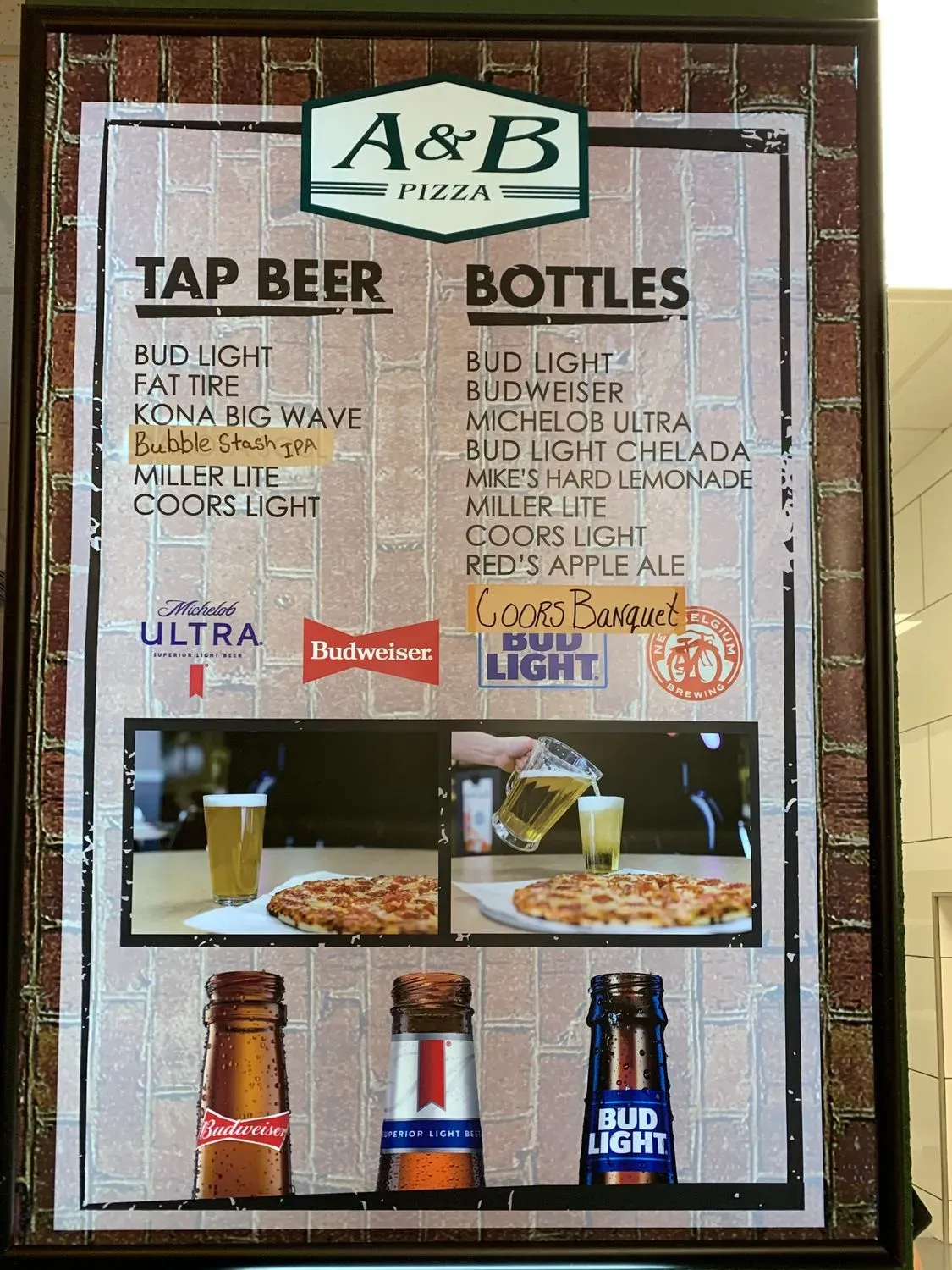 A & B Pizza Menu - Updated October 2025