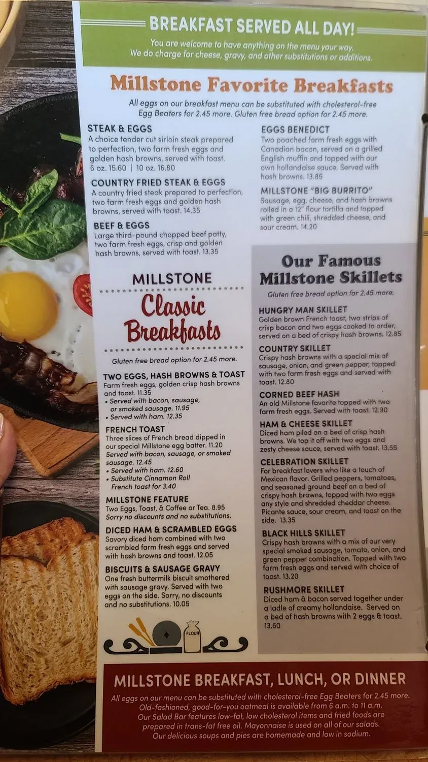 Millstone Family Restaurant Menu - Updated October 2025