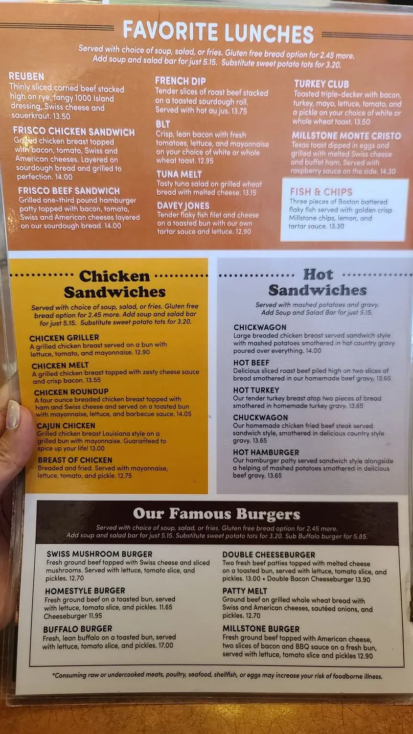 Millstone Family Restaurant Menu - Updated September 2025