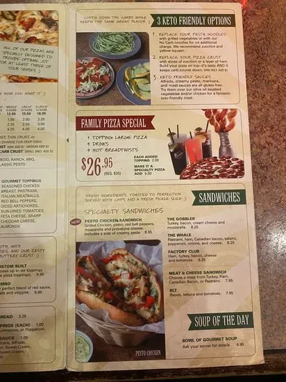 The Pizza Factory Menu | Lindon, UT | Checkle
