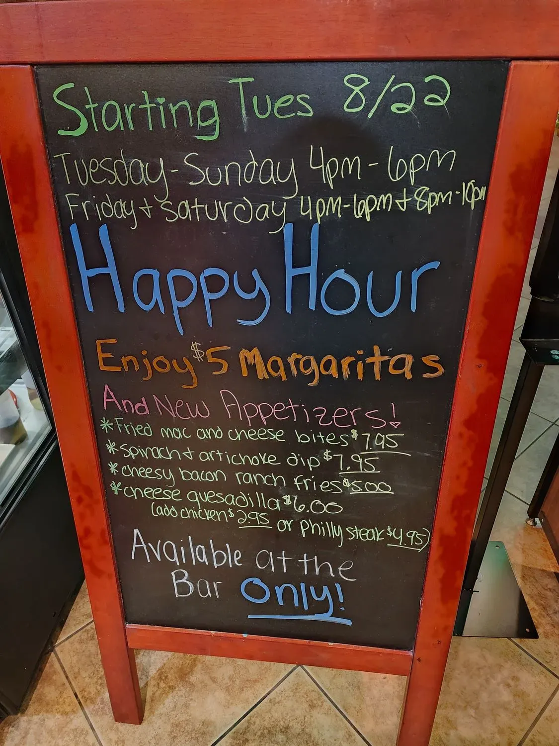 Gondolier Menu - Updated October 2025