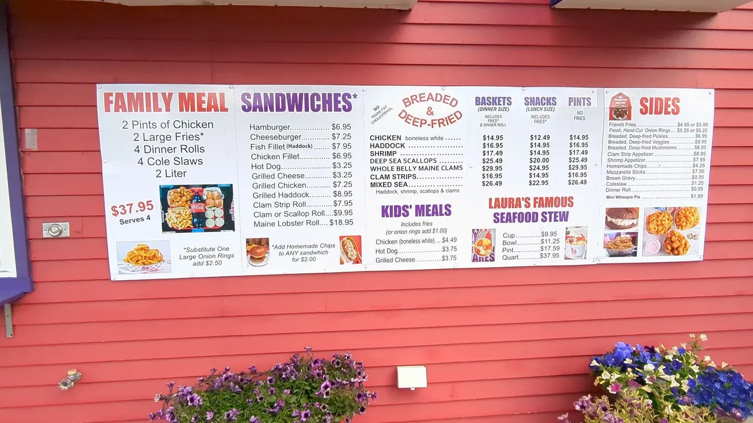 The Red Barn Menu - Updated October 2025