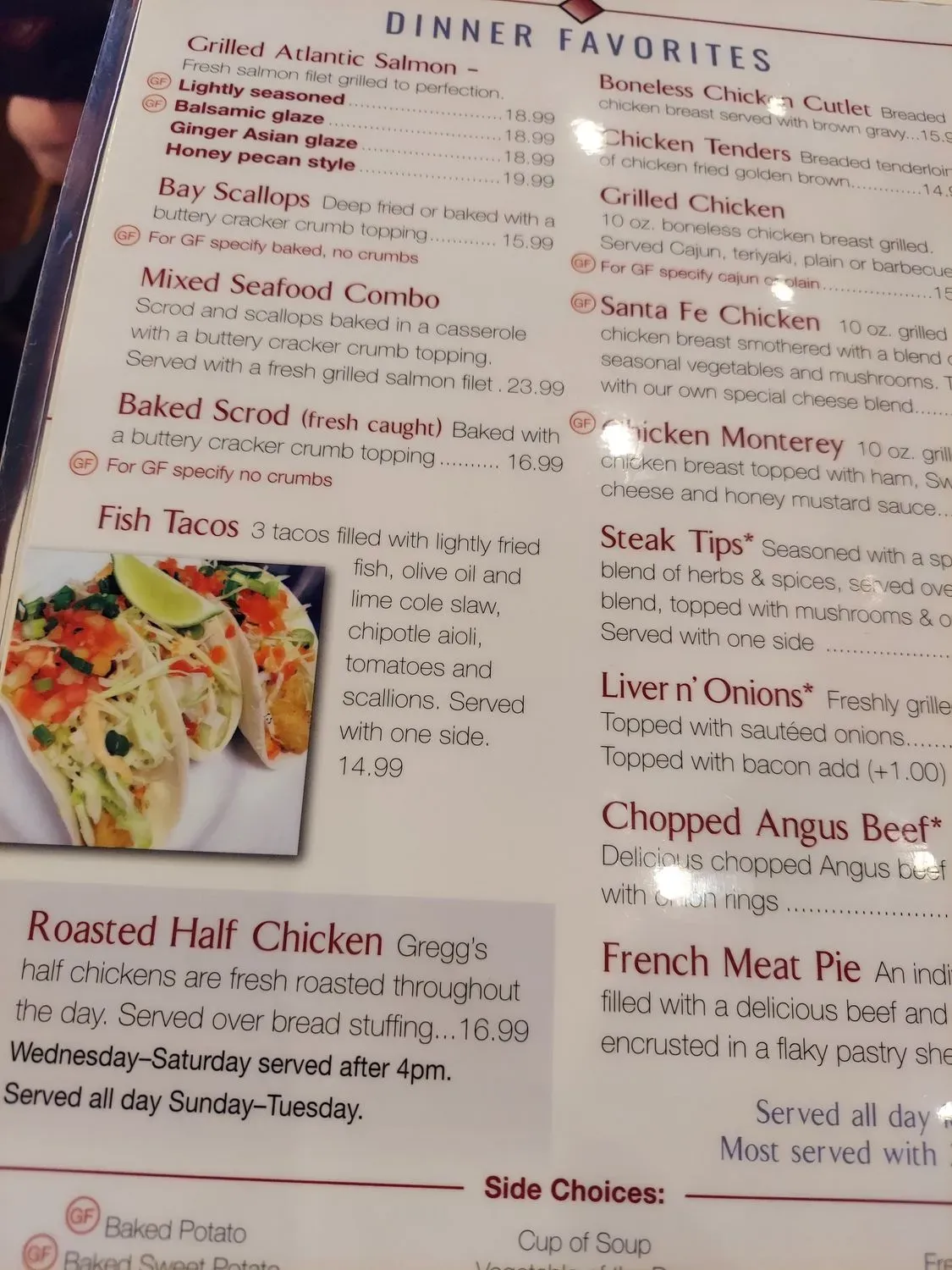 Gregg’s - Warwick Menu - Updated October 2025