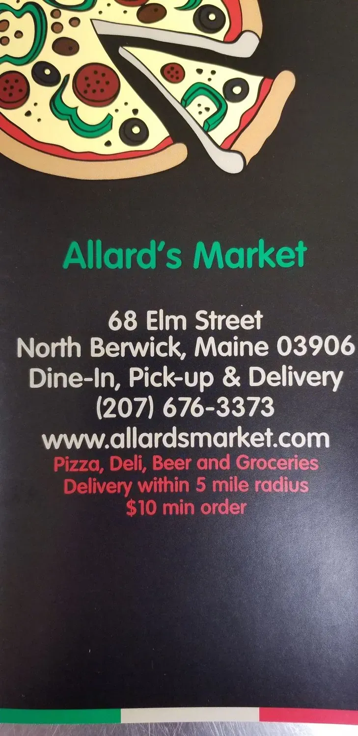 Allard's Market & Deli Menu - Updated October 2025