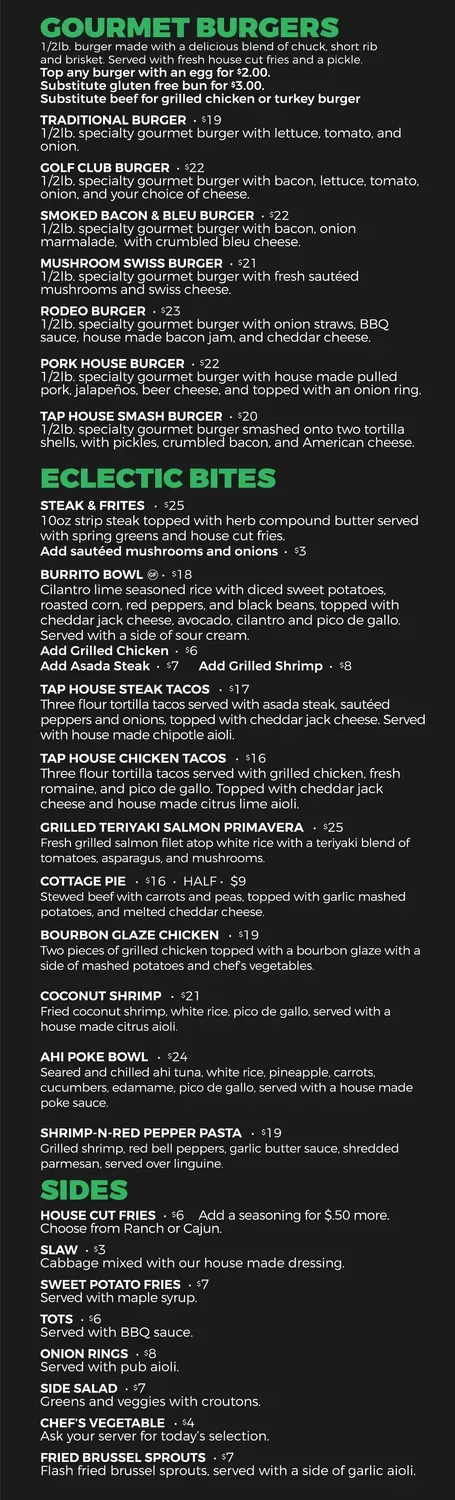 Bemus Point Golf Club & Tap House Menu - Updated October 2025