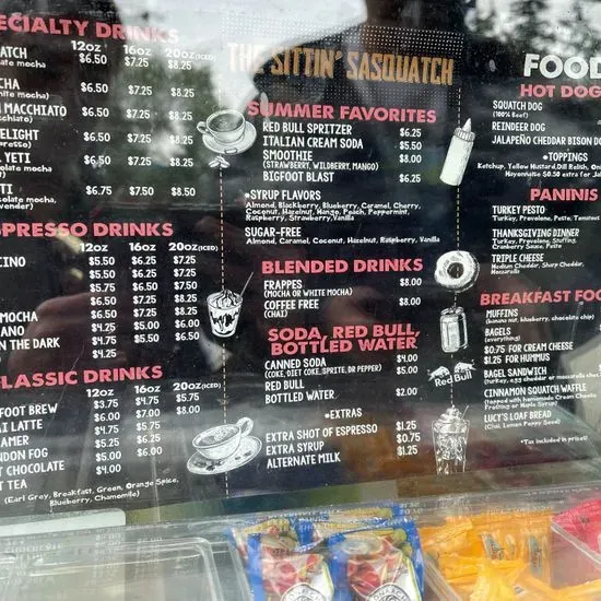 The Sittin' Sasquatch Menu | Skagway, AK | Checkle