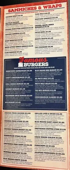 Blue Mound Cafe - Rufe Snow Menu | North Richland Hills, TX | Checkle