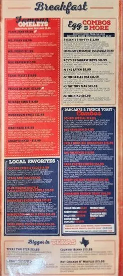 Blue Mound Cafe - Rufe Snow Menu | North Richland Hills, TX | Checkle