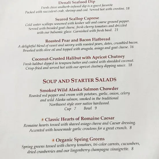 Canyon Steakhouse Menu | Denali National Park and Preserve, AK | Checkle