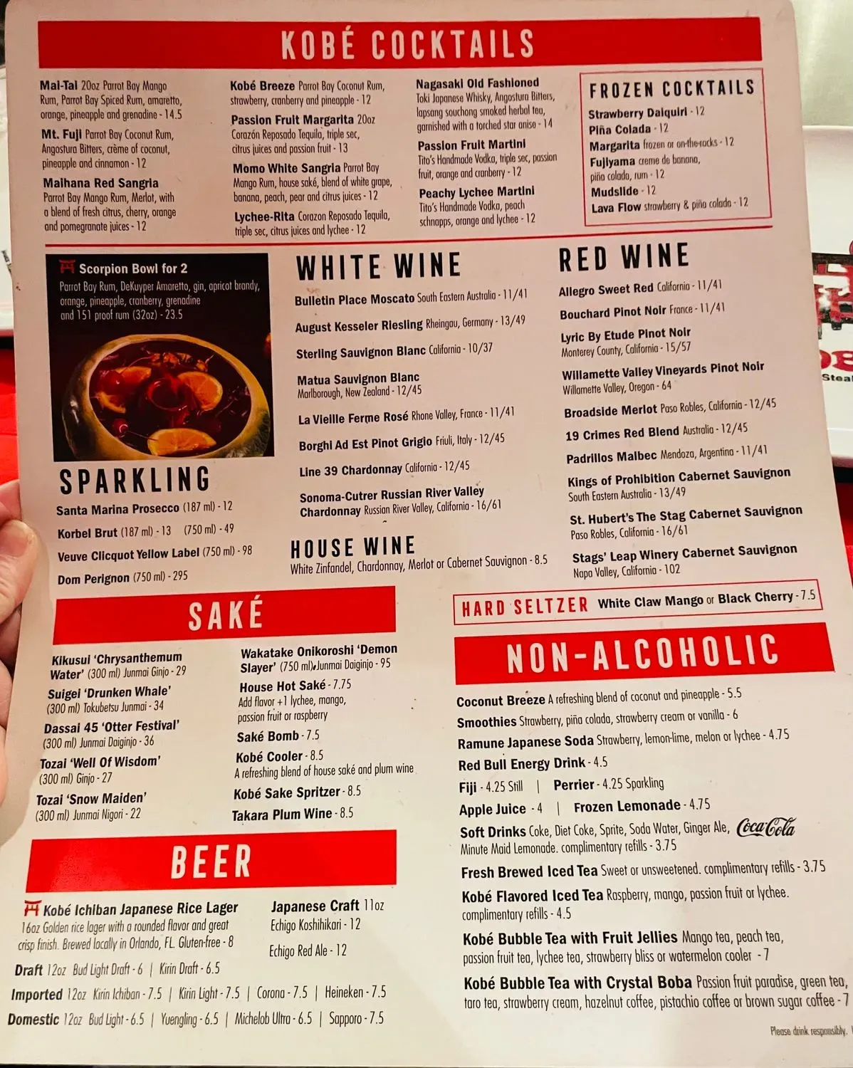 Kobé Japanese Steakhouse - Altamonte Springs Menu - Updated October 2025