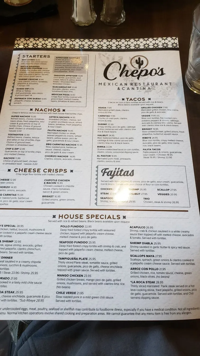 Chepo's Mexican Restaurant - Wasilla Menu - Updated October 2025