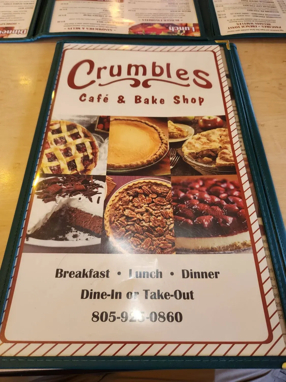 Crumbles Cafe & Bake Shop Menu - Updated October 2025