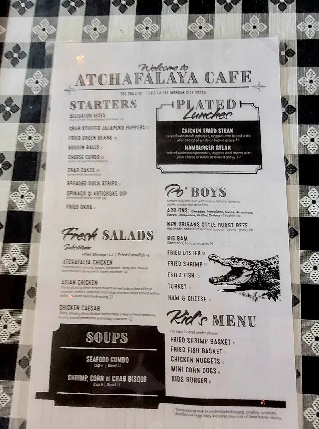 Atchafalaya Cafe Menu - Updated October 2025