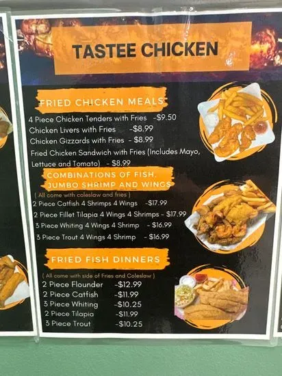 Tastee chicken Menu | Bryans Road, MD | Checkle