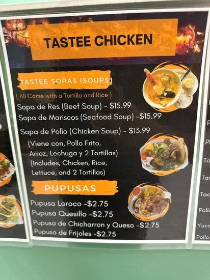 Tastee chicken Menu | Bryans Road, MD | Checkle