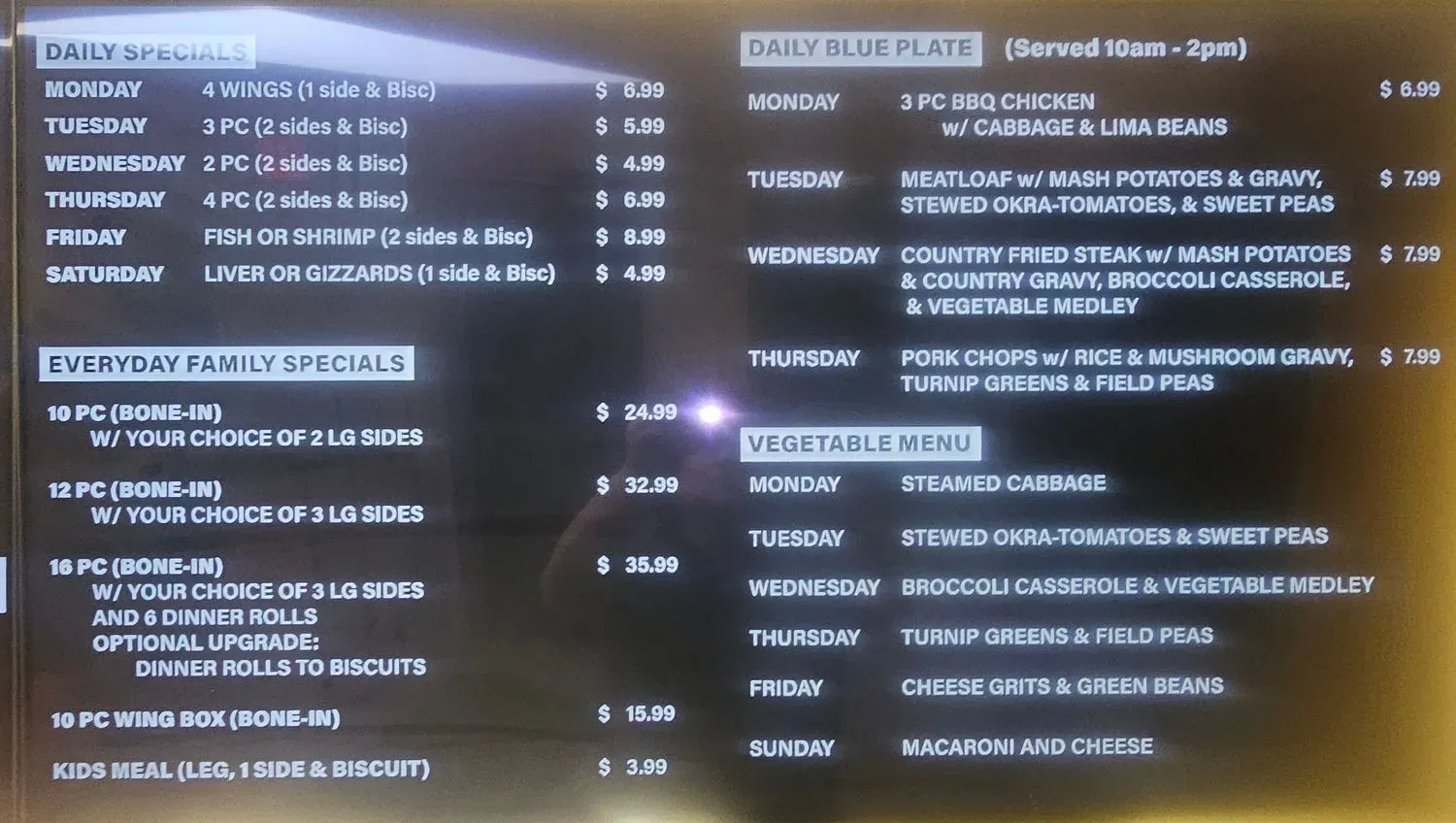 Danny's Fried Chicken Menu - Updated October 2025