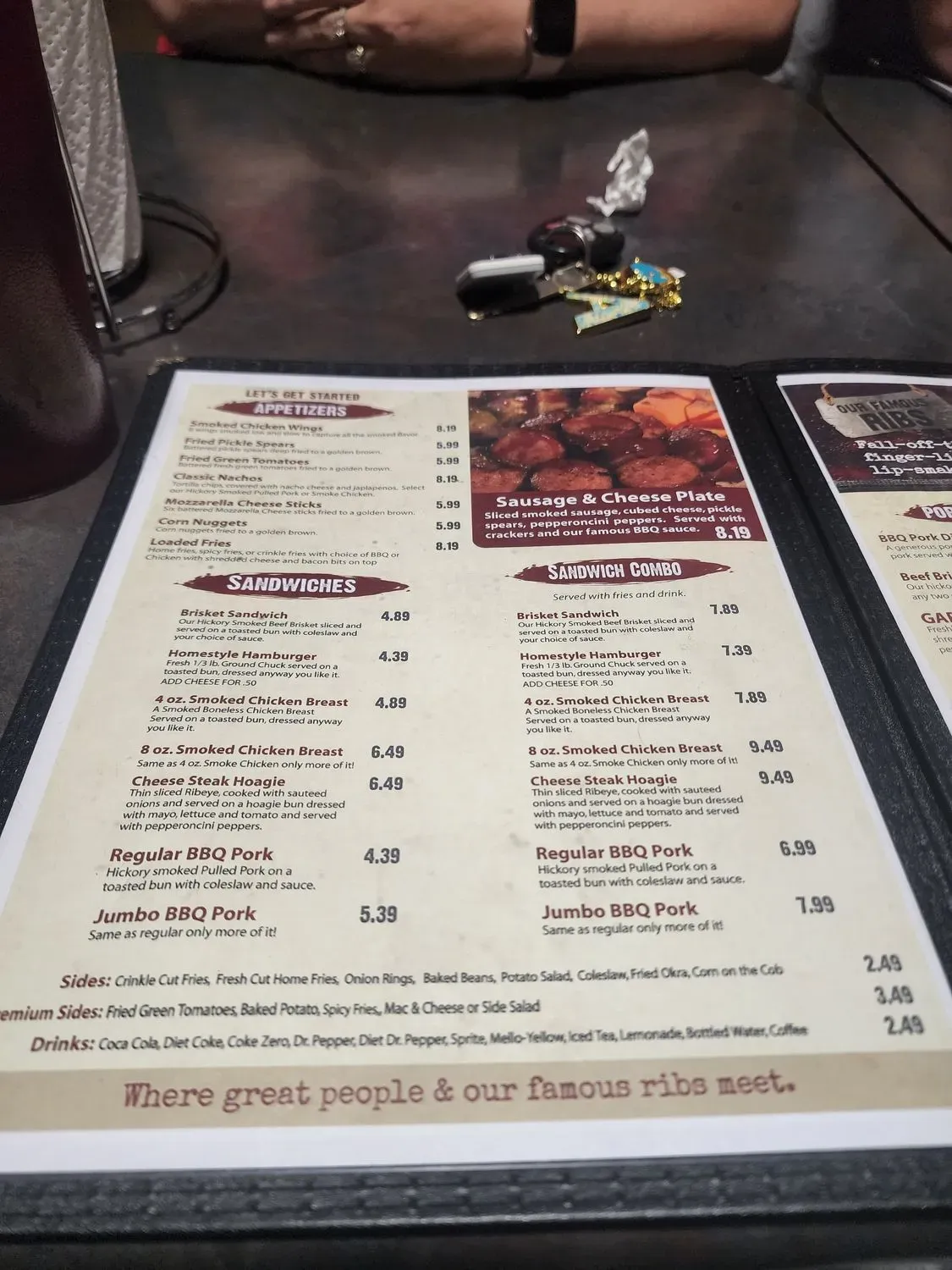 Rib Shack Menu - Updated October 2025