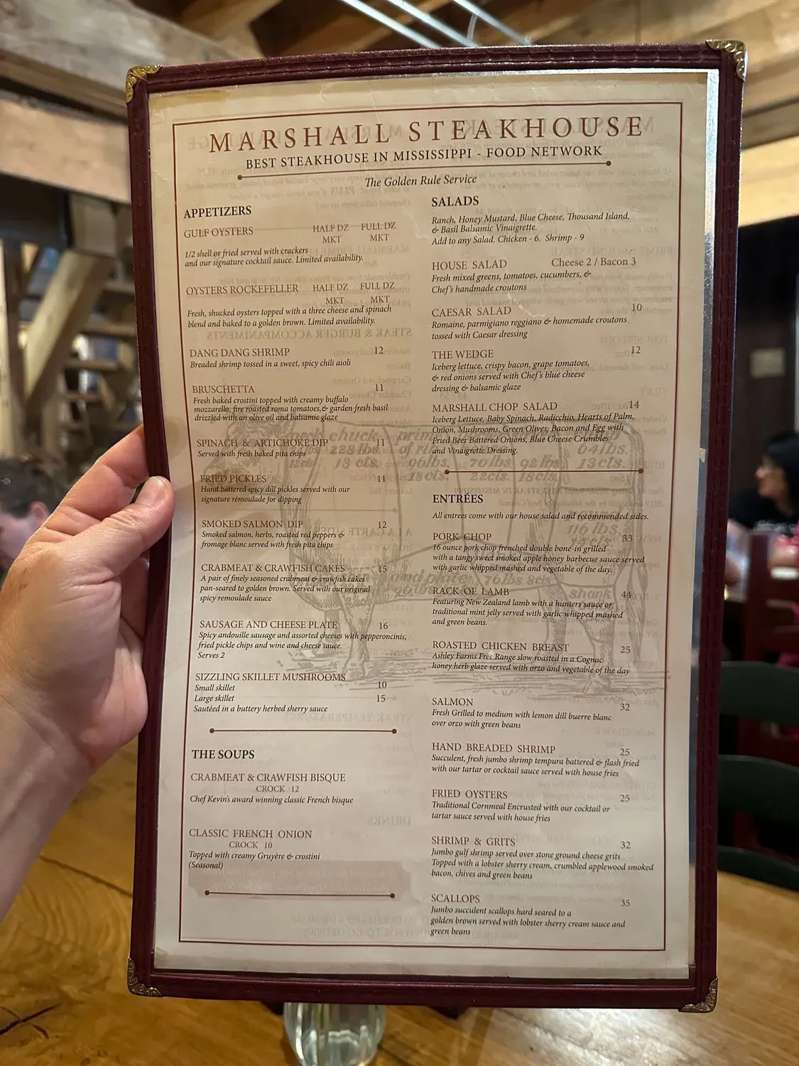 Marshall Steakhouse Menu - Updated October 2025