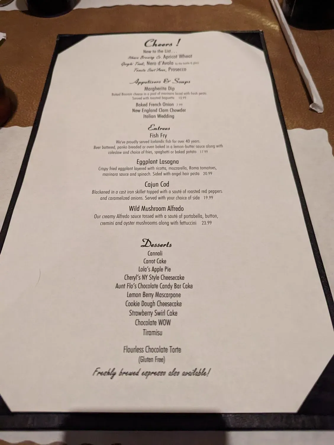 Village Eatery Menu - Updated October 2025
