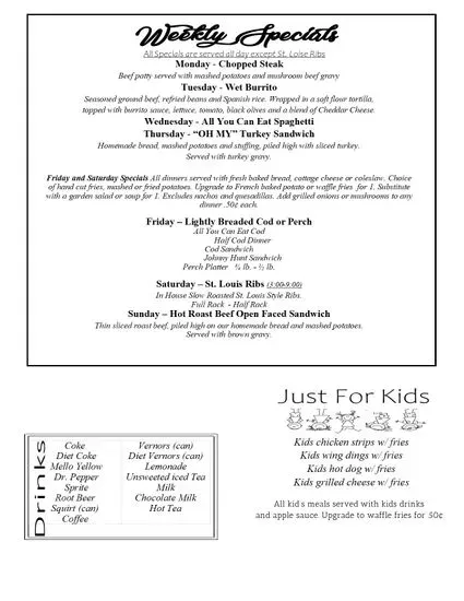 Verona Tavern Menu | Bad Axe, MI | Checkle