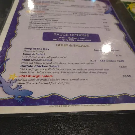 Main Street Grille Menu | Arcade, NY | Checkle