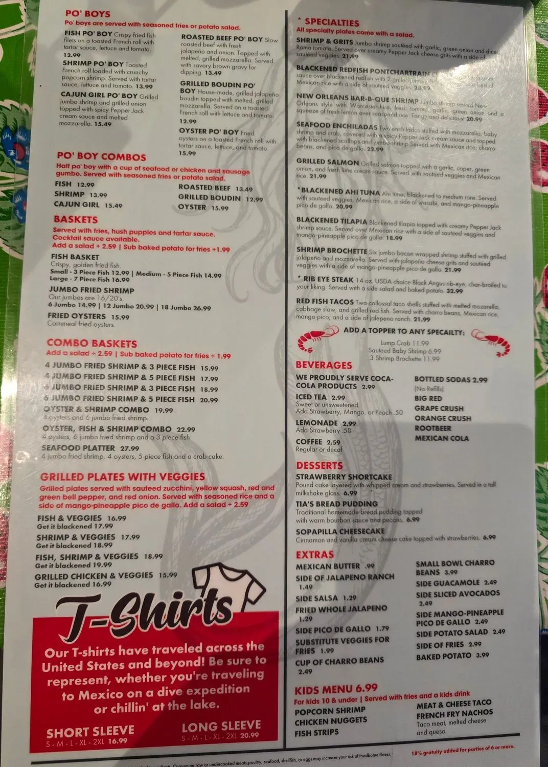 Tia Juanita's Fish Camp - Longview Menu - Updated October 2025