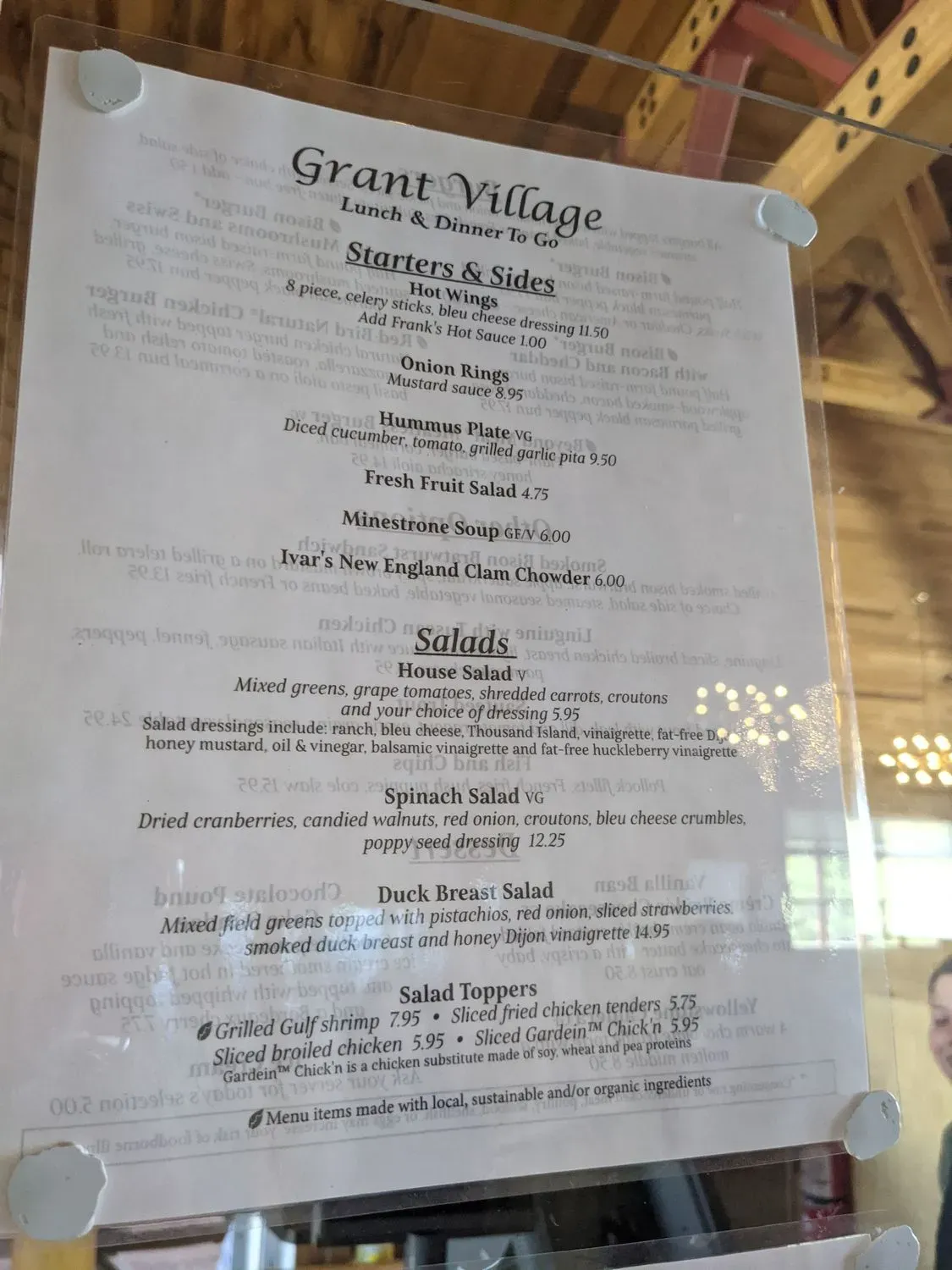 Grant Village Dining Room Menu | Yellowstone National Park, WY | Checkle