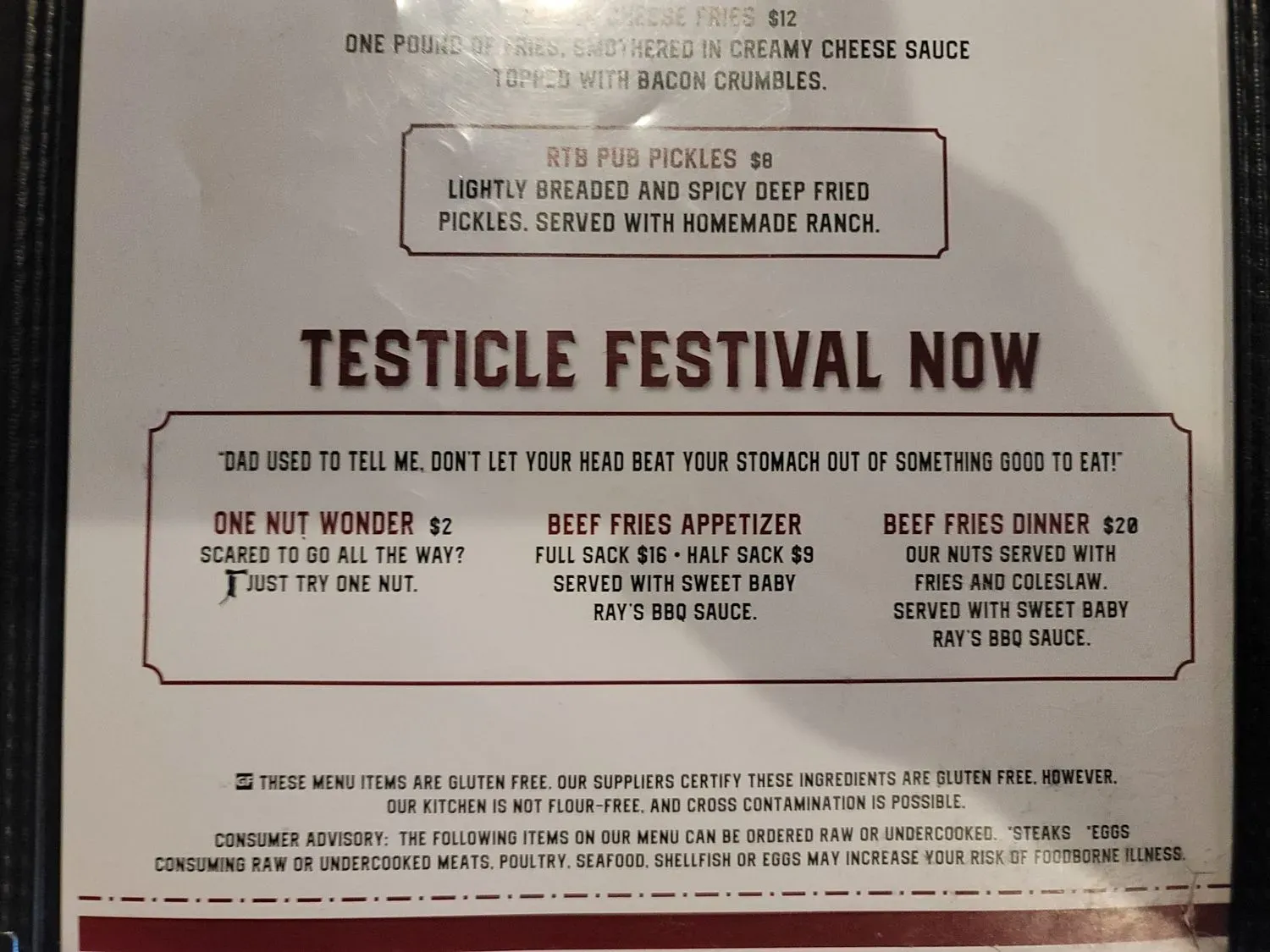 Round the Bend Steakhouse Menu - Updated August 2025