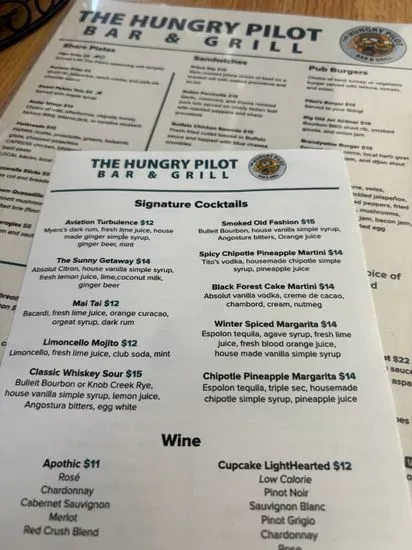 The Hungry Pilot Menu | Coatesville, PA | Checkle