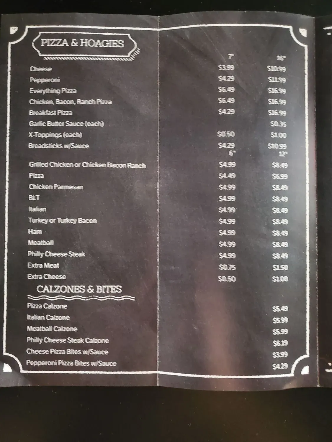BrightSide Tavern Menu - Updated October 2025