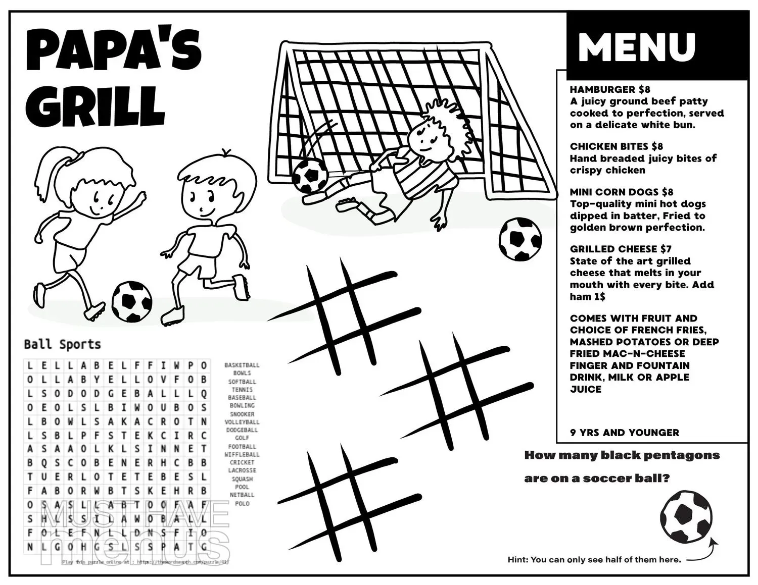 Papa's Grill Menu - Updated October 2025
