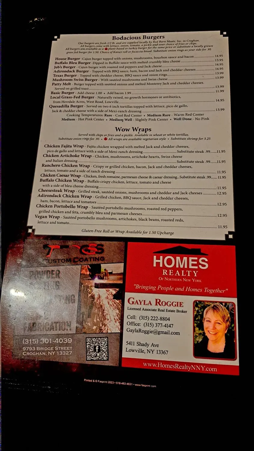 Jeb's Restaurant Menu - Updated October 2025