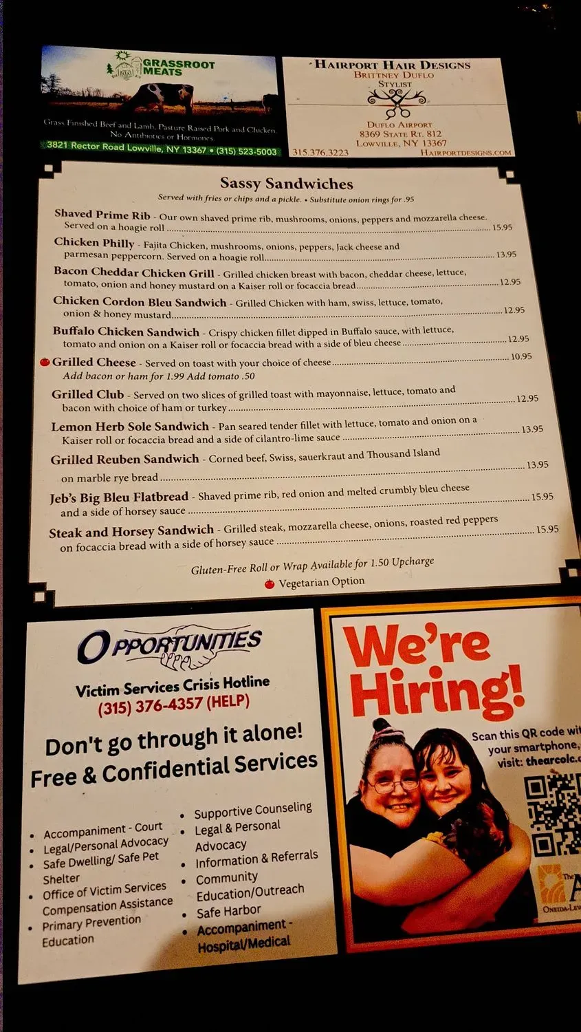 Jeb's Restaurant Menu - Updated October 2025