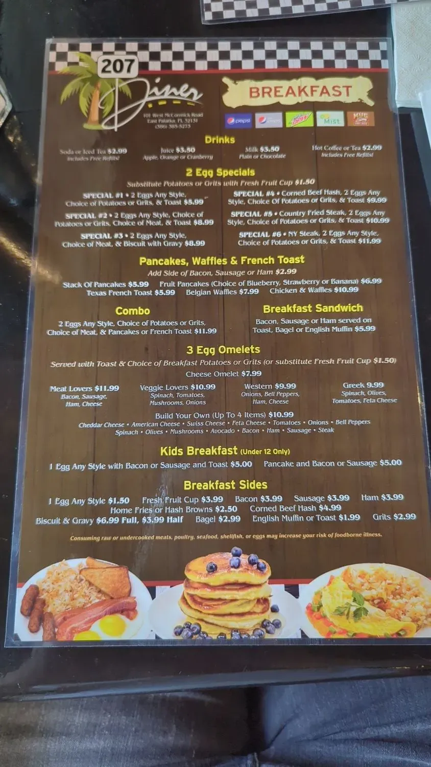 207 Diner Menu | East Palatka, FL | Checkle