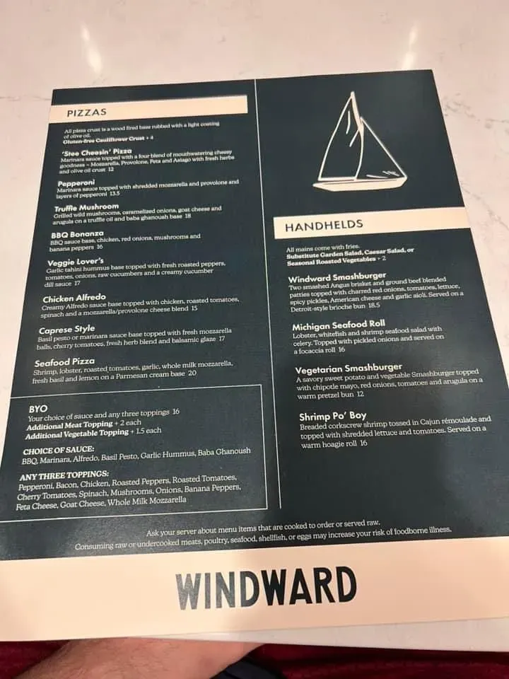 Windward Restaurant - Hampton Inn & Suites Manistee Menu | Manistee, MI ...