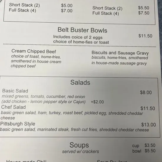 Johnny Ray’s Patriot Cafe Menu | Cogan Station, PA | Checkle