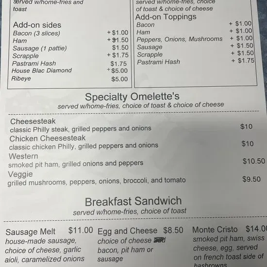 Johnny Ray’s Patriot Cafe Menu | Cogan Station, PA | Checkle