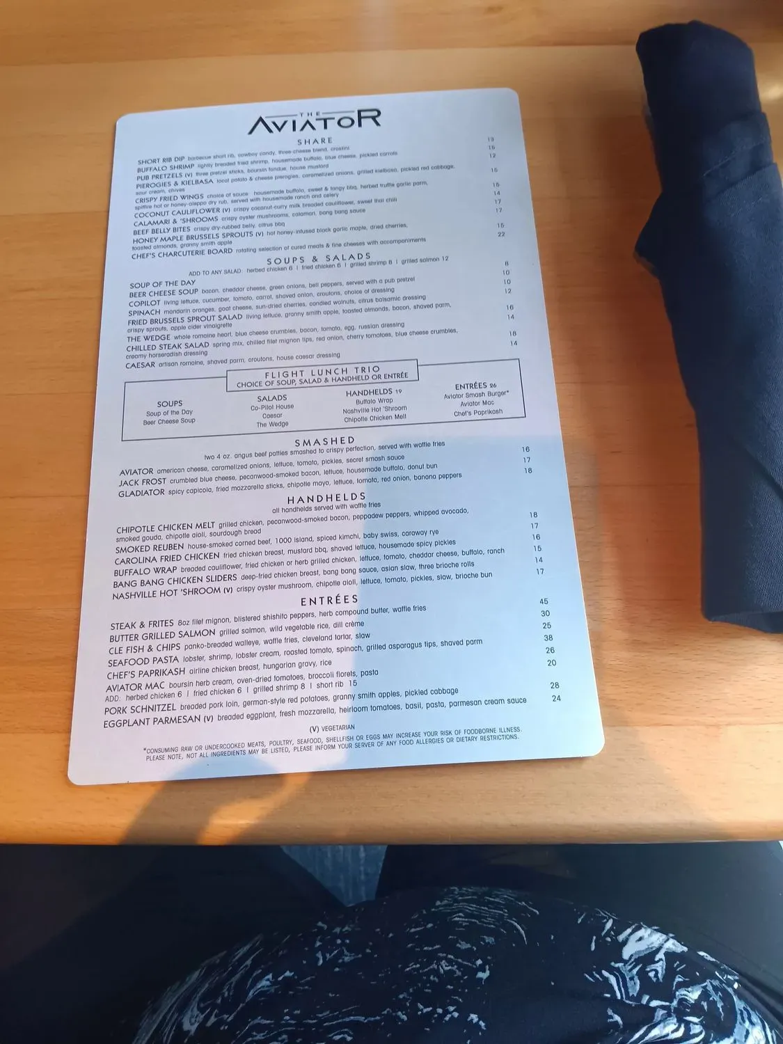The Aviator Pub & Restaurant Menu - Updated November 2025
