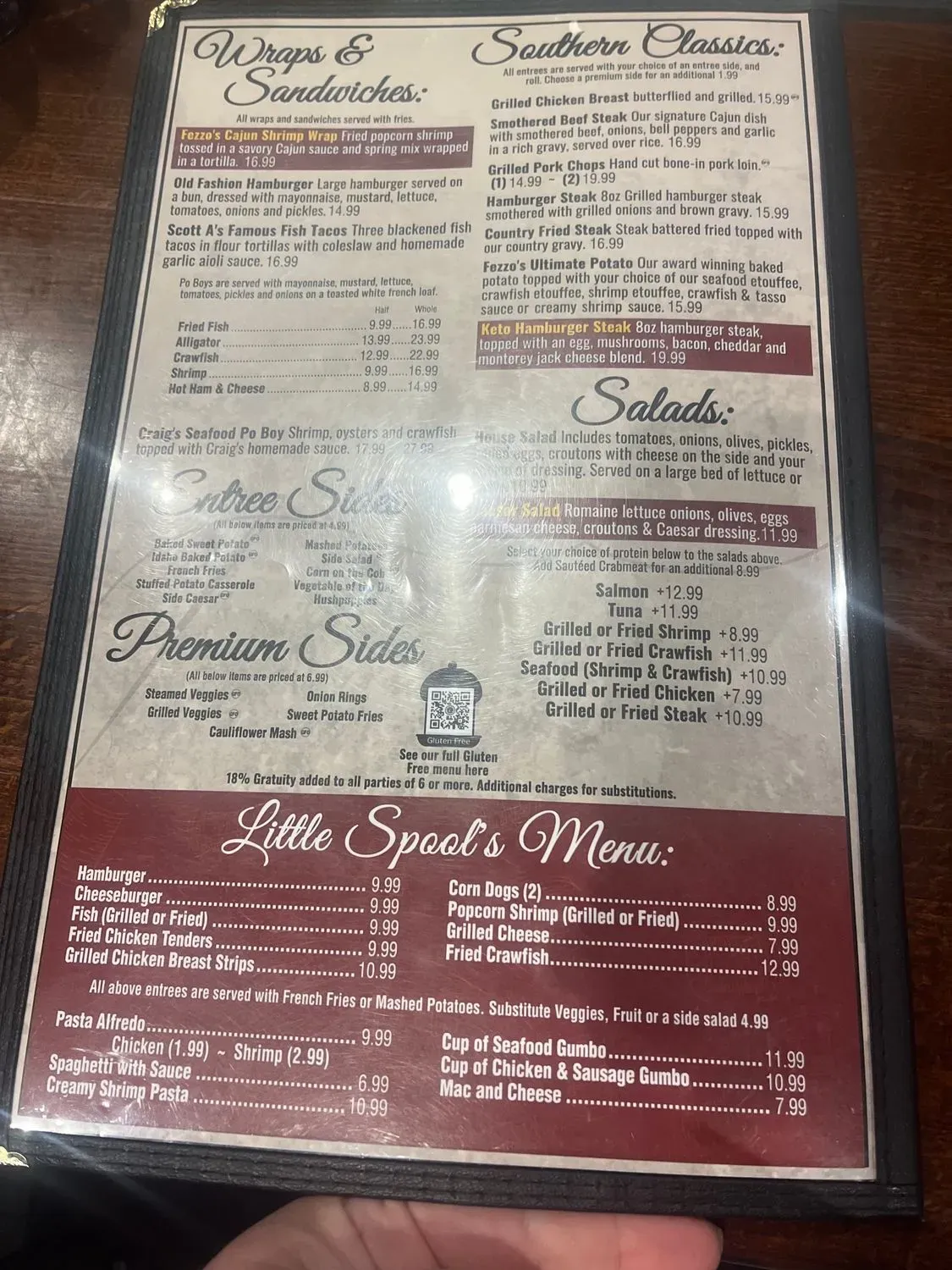 Fezzo's Seafood, Steakhouse and Oyster Bar of Crowley Menu - Updated ...