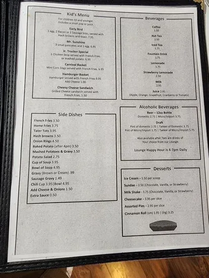 Crossroads Restaurant Menu | Umatilla, OR | Checkle