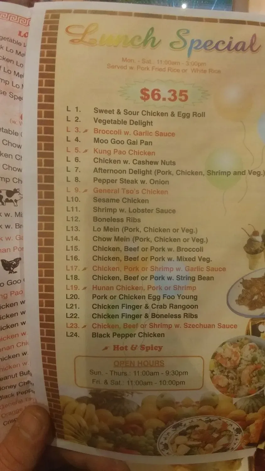 King's Wok Buffet Menu - Updated November 2025